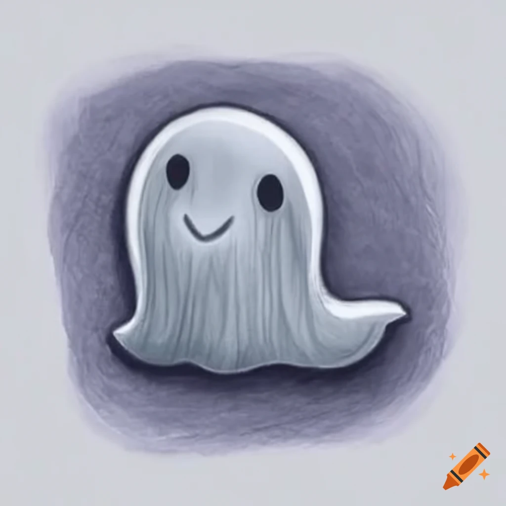 Friendly ghost illustration on Craiyon