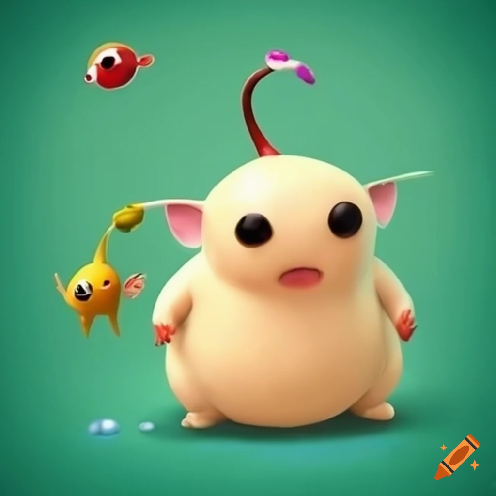 Pikmin holding a gun on Craiyon