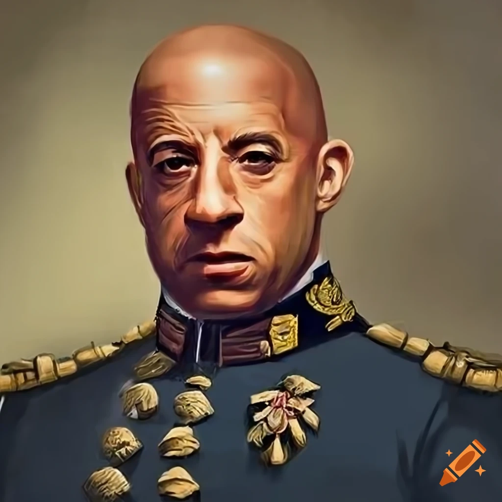Portrait Of Vin Diesel As A 1800 s War General On Craiyon