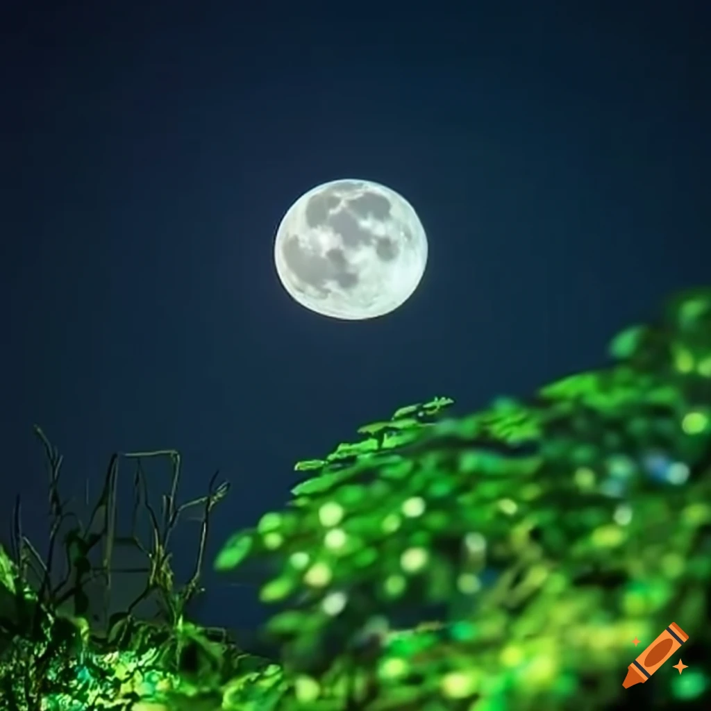 Garden with a shining moon on Craiyon Garden with a shining moon on Craiyon
