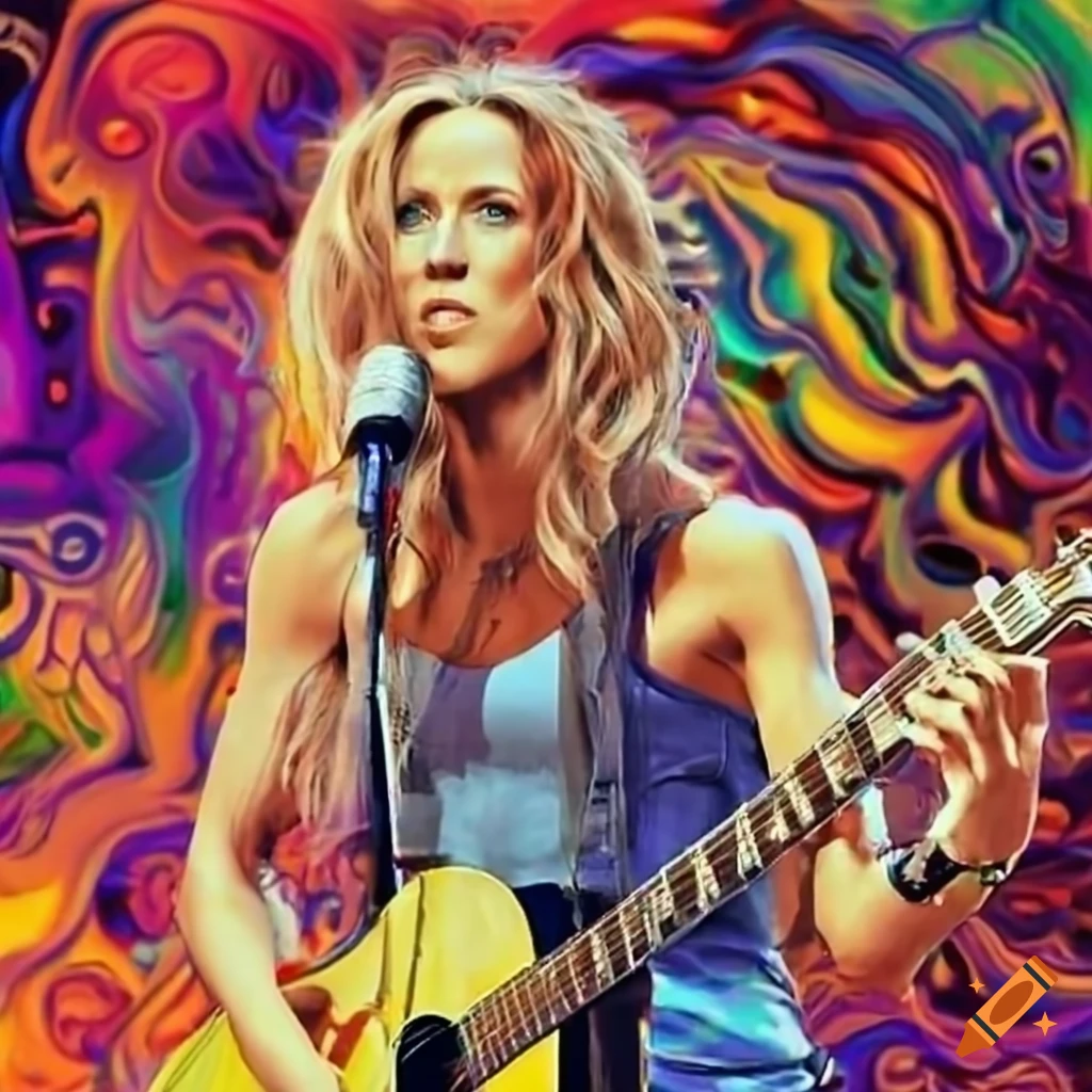 Psychedelic artwork inspired by sheryl crow on Craiyon