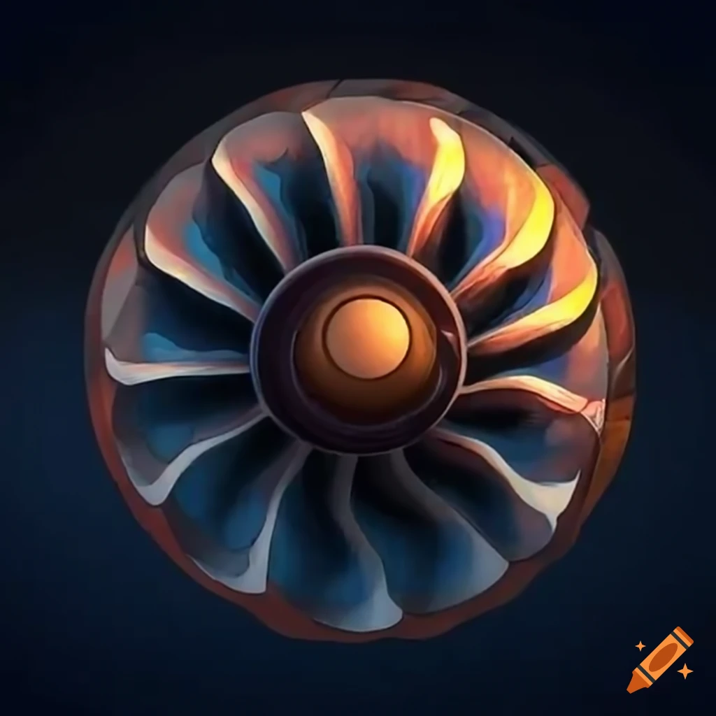 Pc case that looks like a jet engine on Craiyon