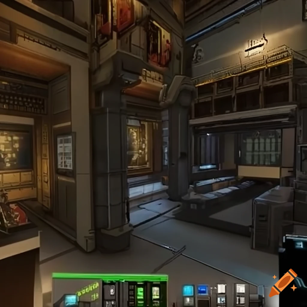 Illustration of game servers navigation on Craiyon