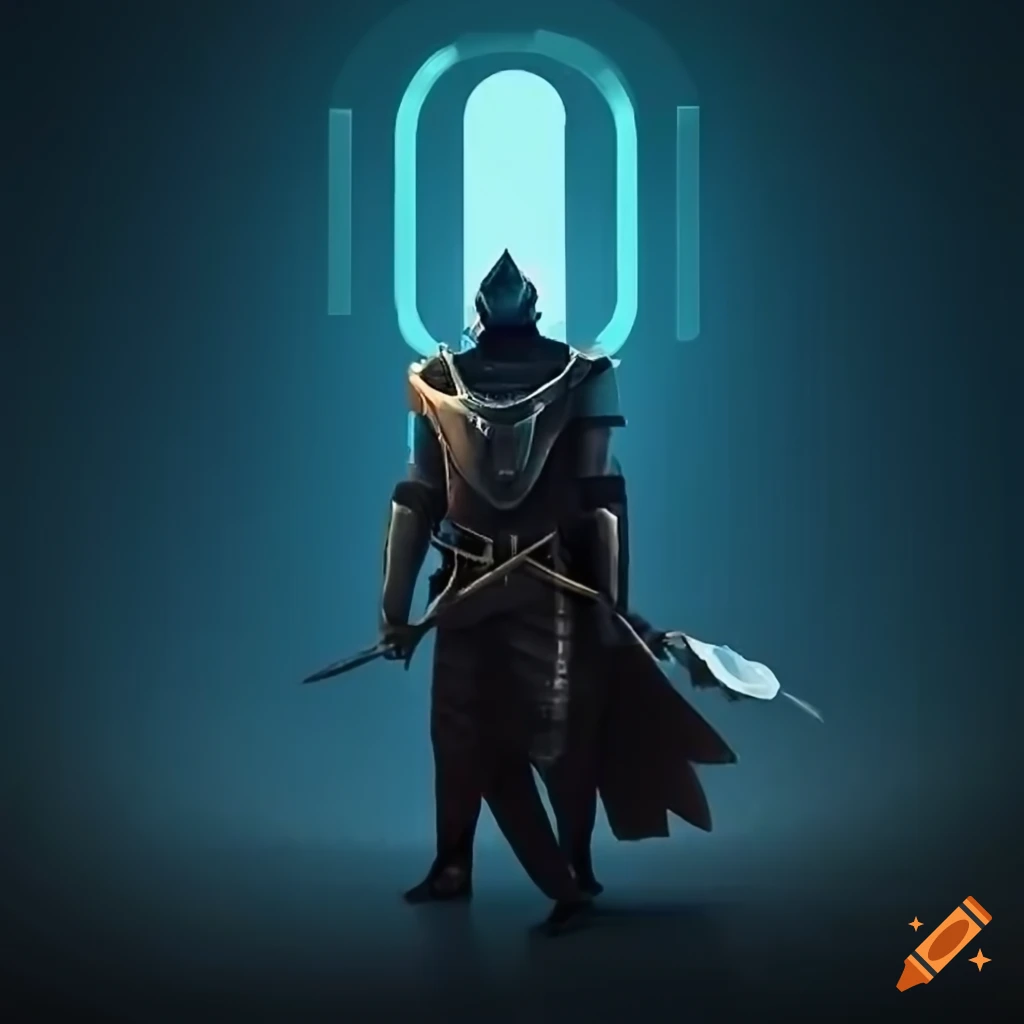 Digital art of a cybersecurity knight