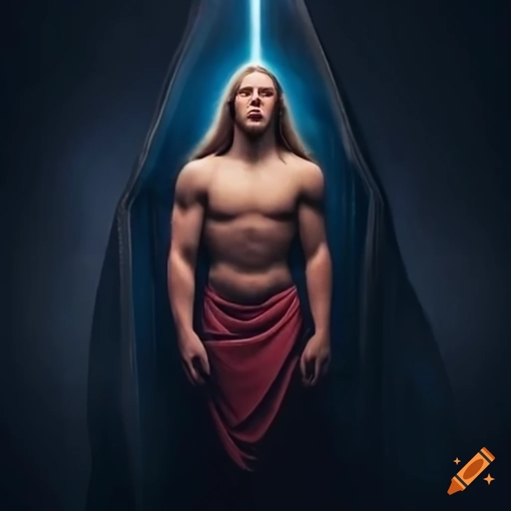 Artistic portrayal of Christian McCaffrey as Jesus on Craiyon