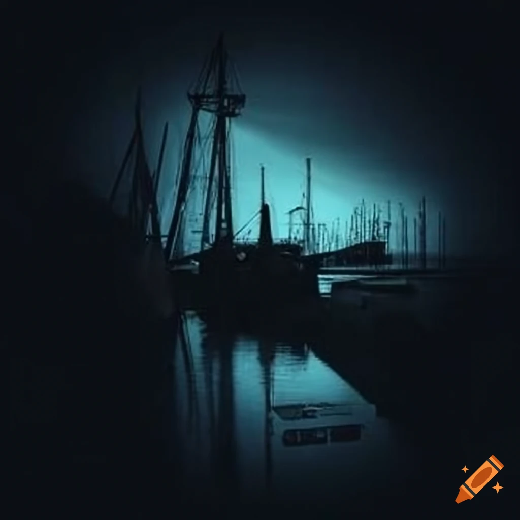 Port scenery on Craiyon