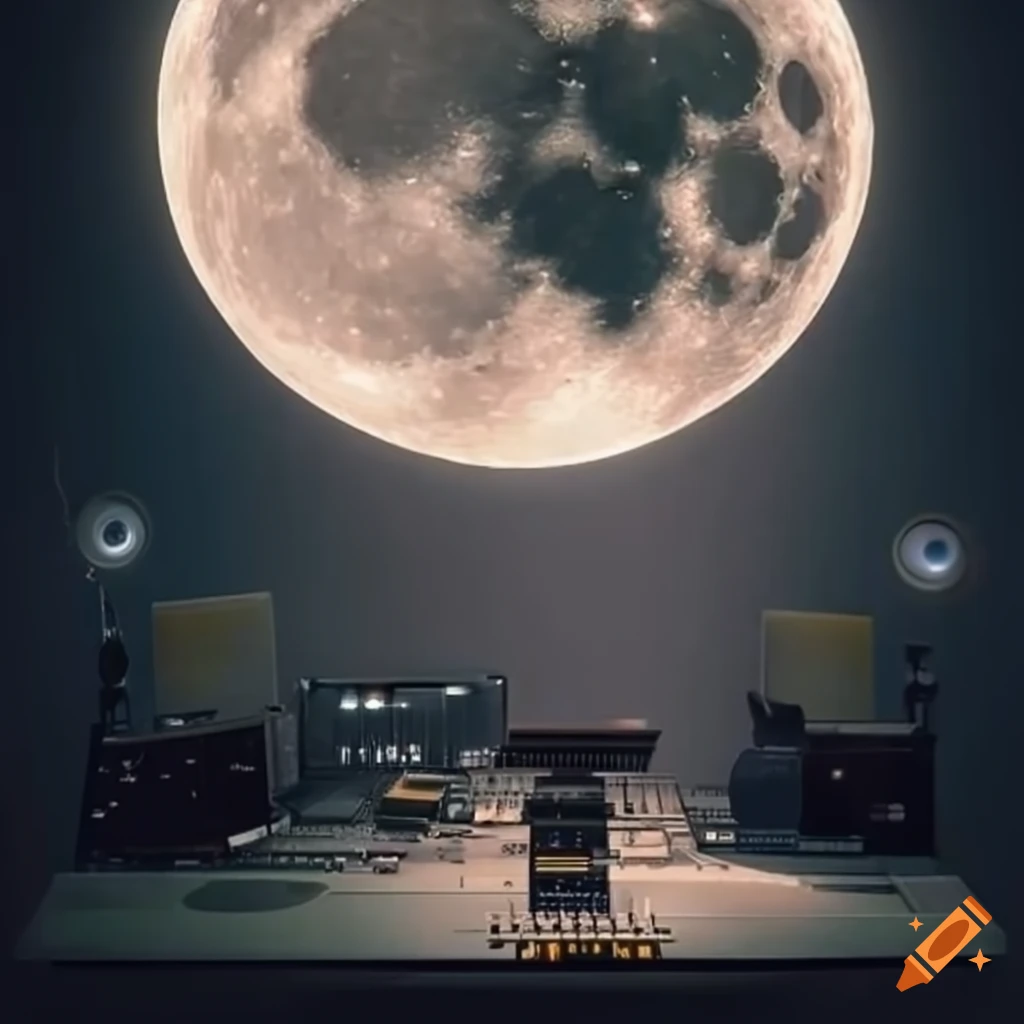 Dj with moon illustration on Craiyon