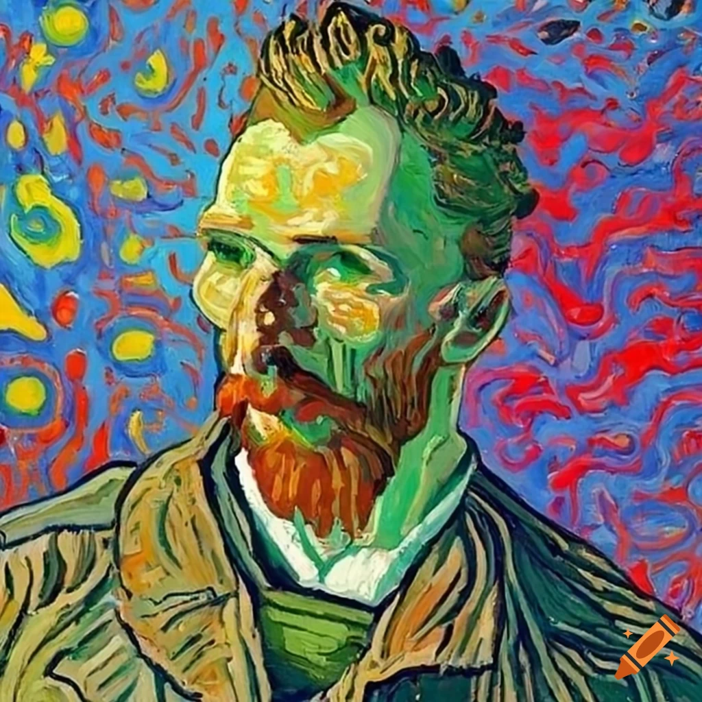 Van gogh style painting of a neuron on Craiyon