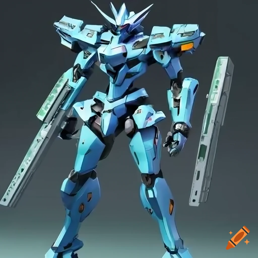 Neon-colored mecha with bulbous cockpit and curved armor plating on Craiyon