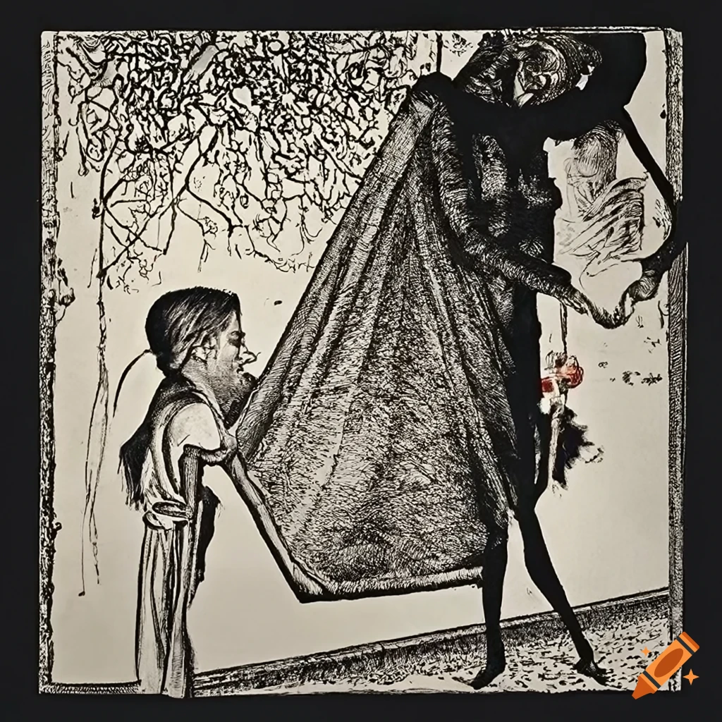 Detailed stone lithograph illustration with magic theme on Craiyon