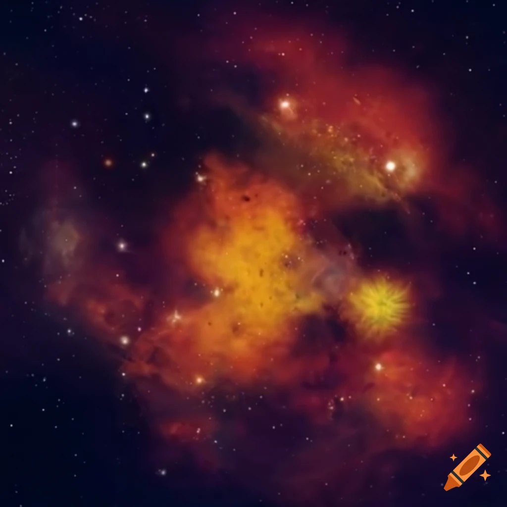 Autumn depicted in space on Craiyon