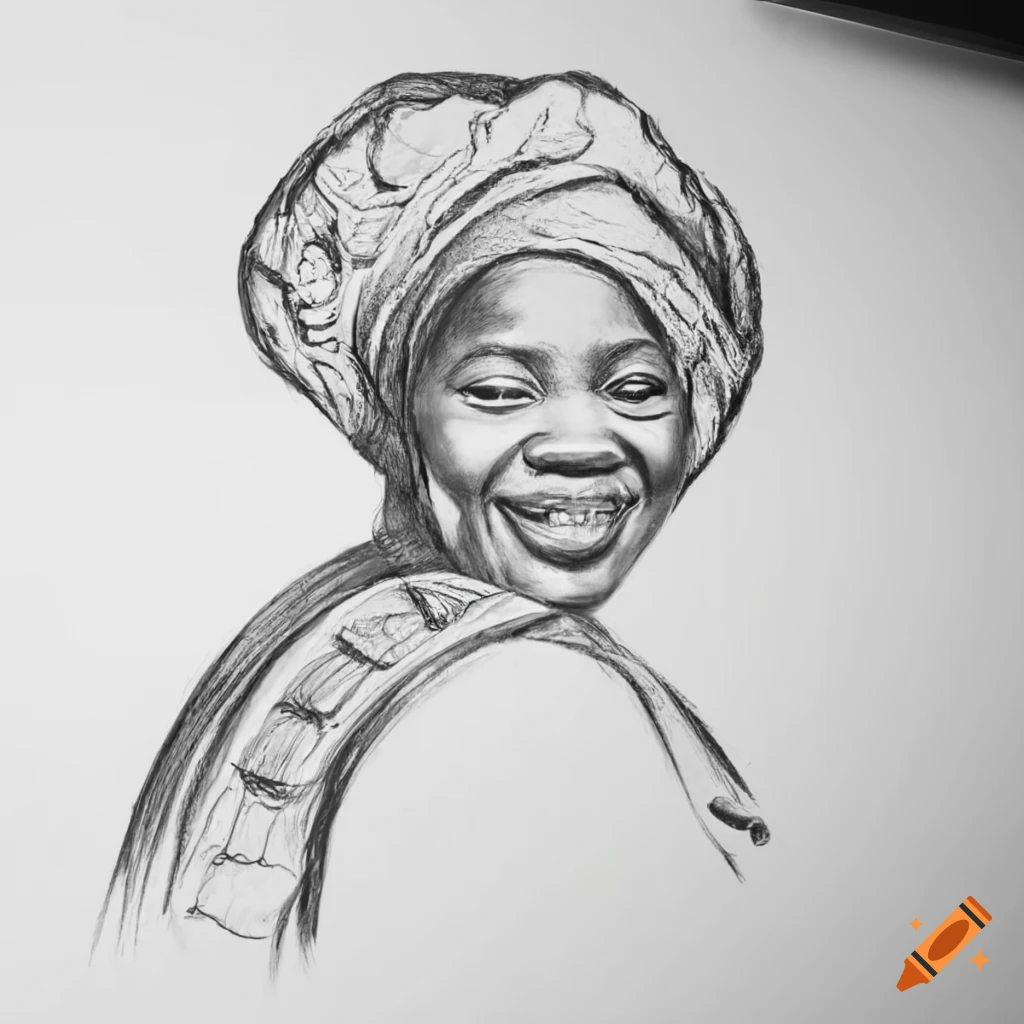 Logo of an African mother cooking on Craiyon