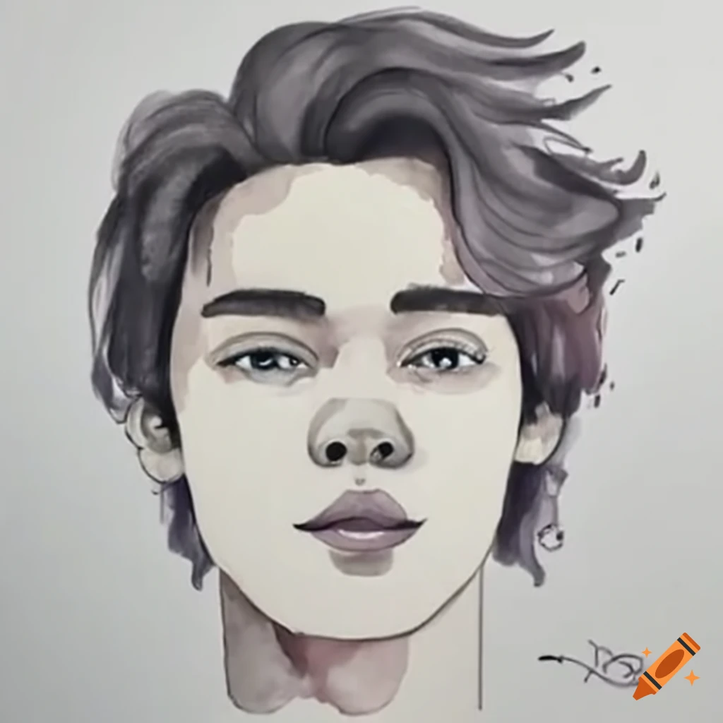 Portrait of a handsome young man with a dimple on Craiyon