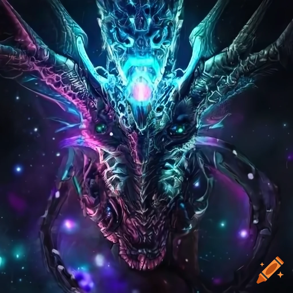 Galactic cosmic snake face profile on Craiyon