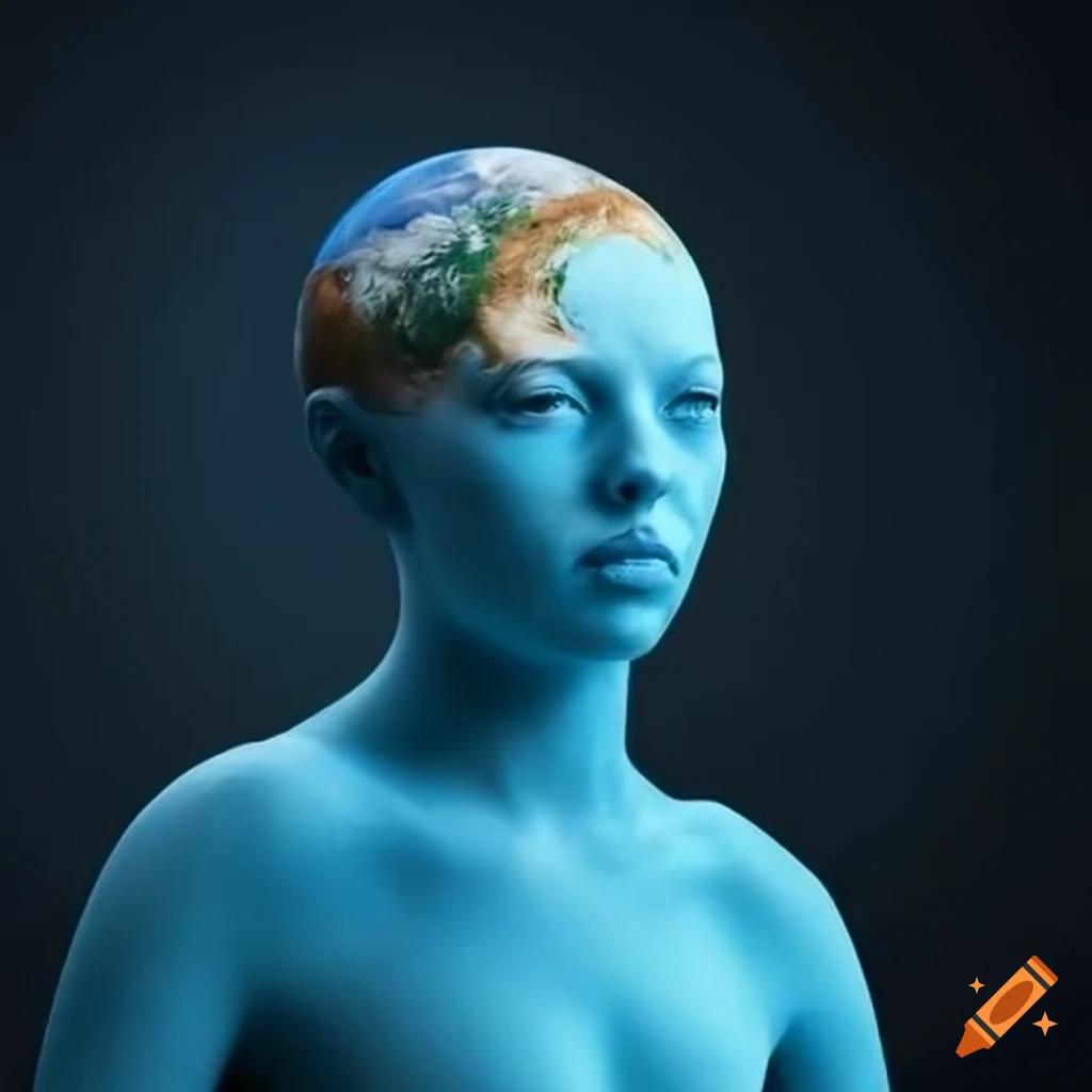 Sculpture of a body made of earth