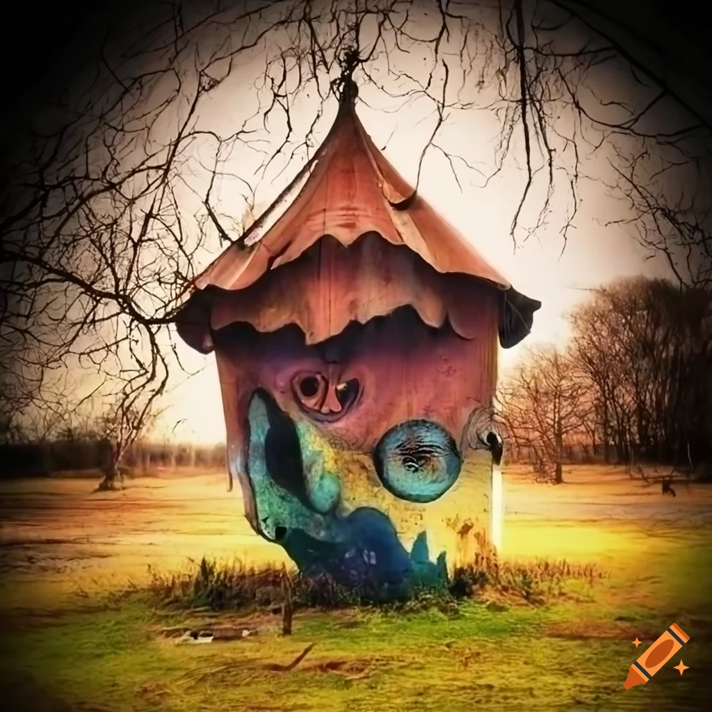 Surrealist circus parc with hybrid creatures and graffiti on Craiyon