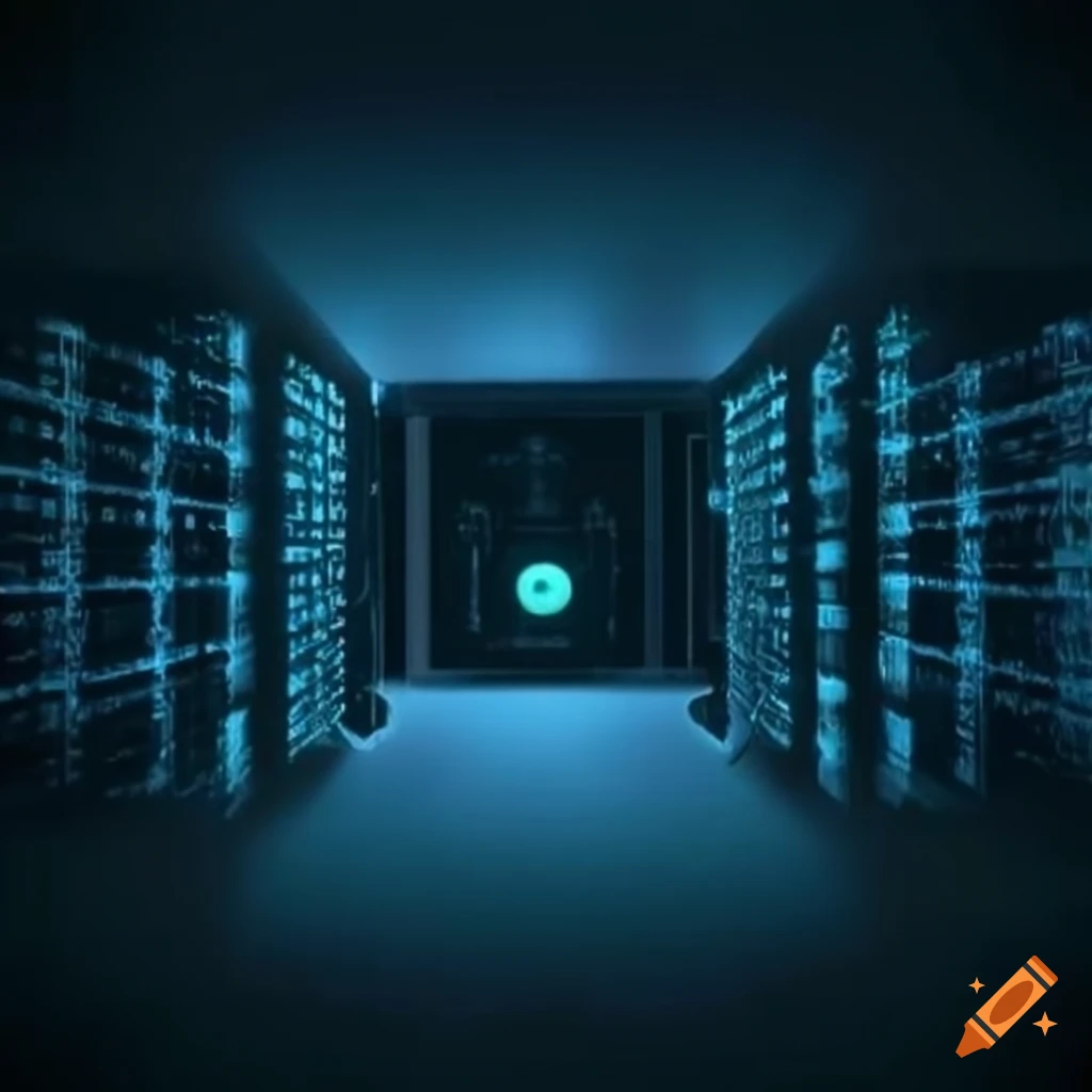 Illustration of server resource optimization on Craiyon