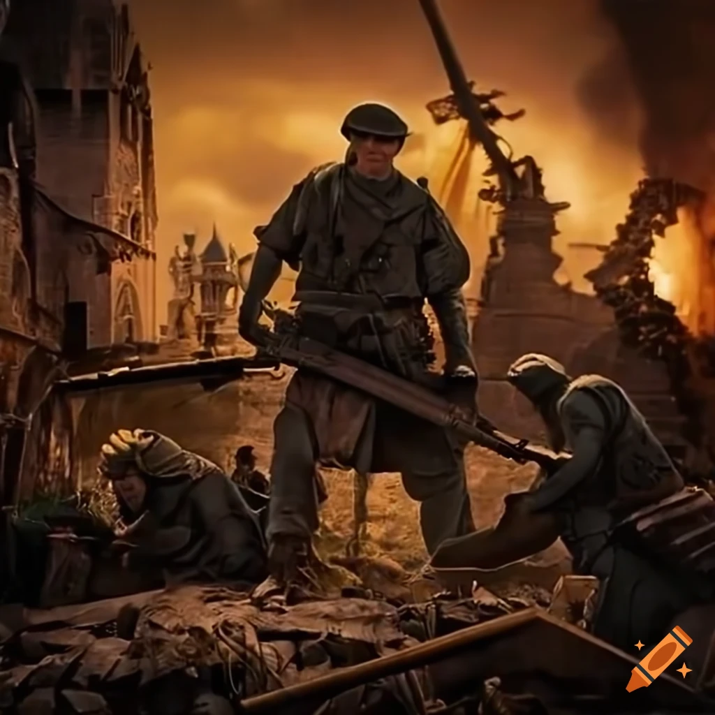 Disney war scene on Craiyon