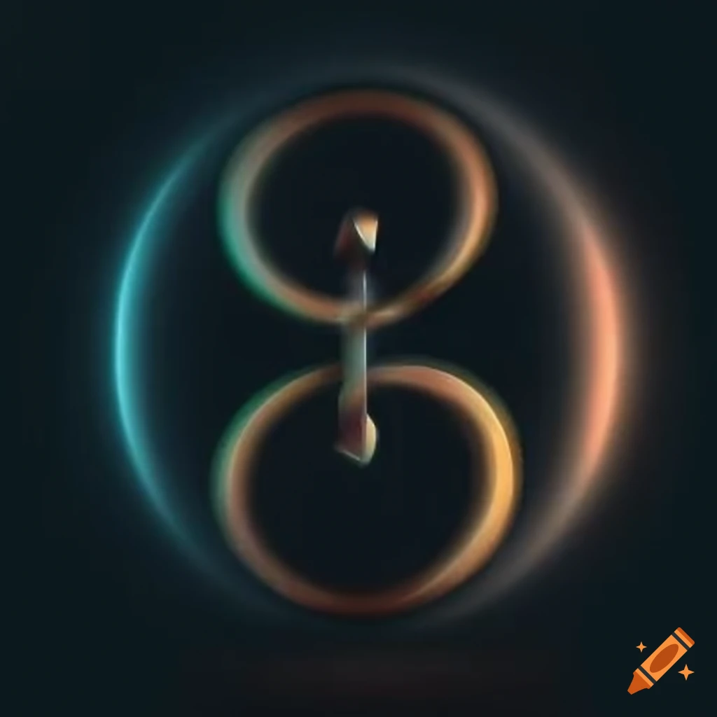 Ethereal shadow of the aleph symbol