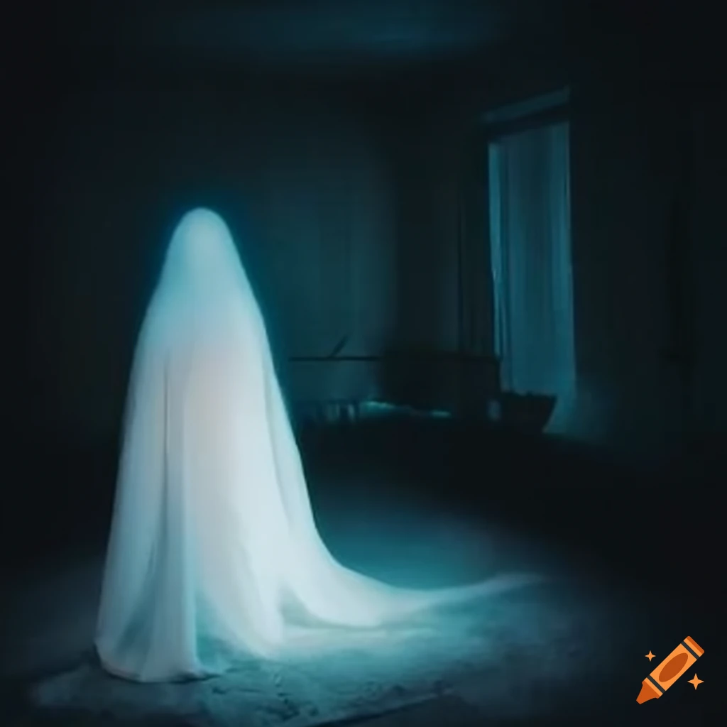 Weasel in a ghost costume on Craiyon