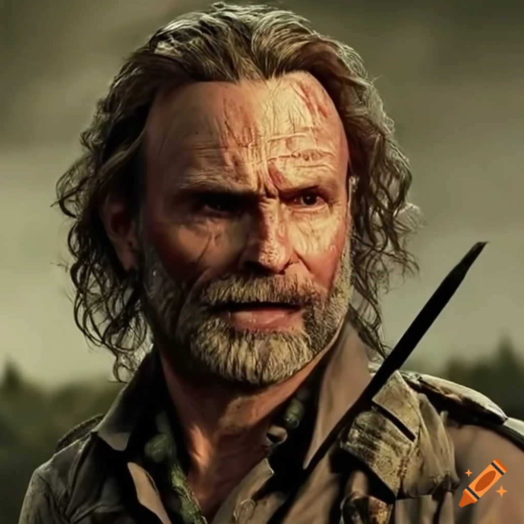 Portrait of rick grimes on Craiyon