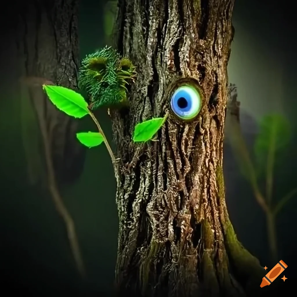 Hyper-realistic photo of a tree bark sculpture on Craiyon