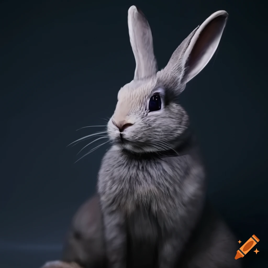 Illustration of a rabbit in a spaceship on Craiyon