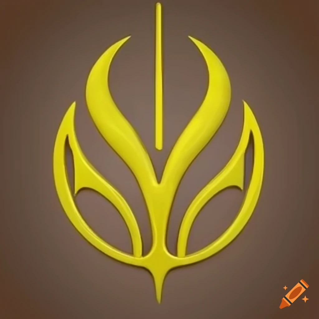 Yellow jedi symbol on Craiyon