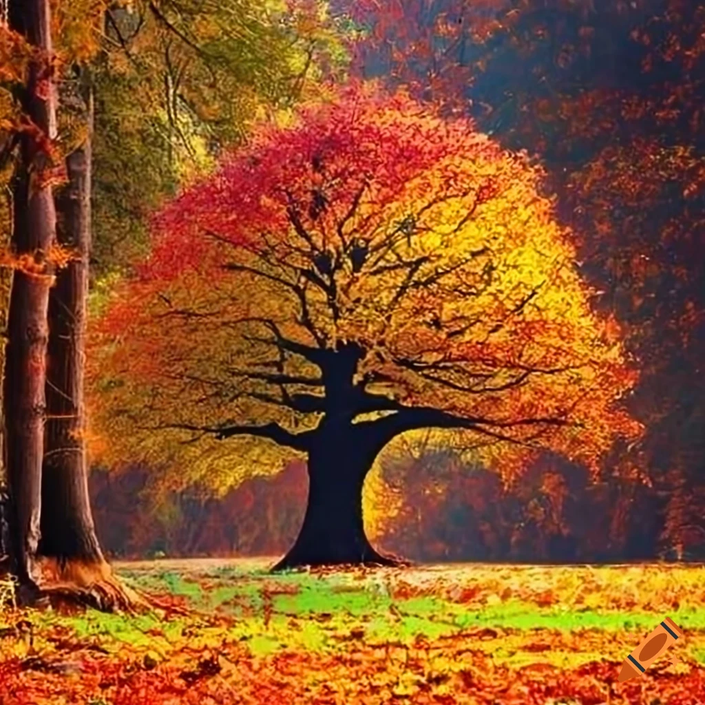 Autumn tree of life artwork on Craiyon