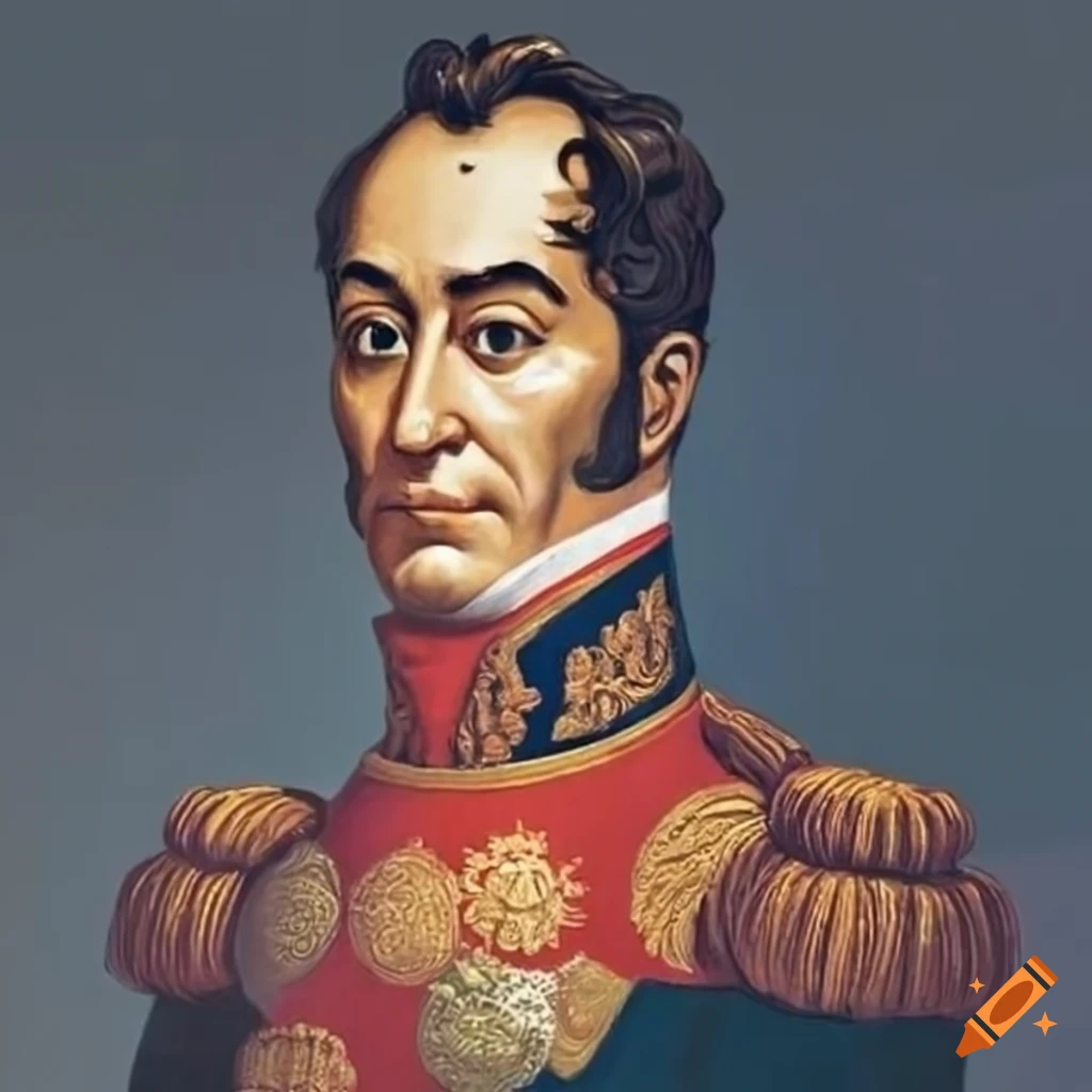 Portrait of simón bolívar on Craiyon