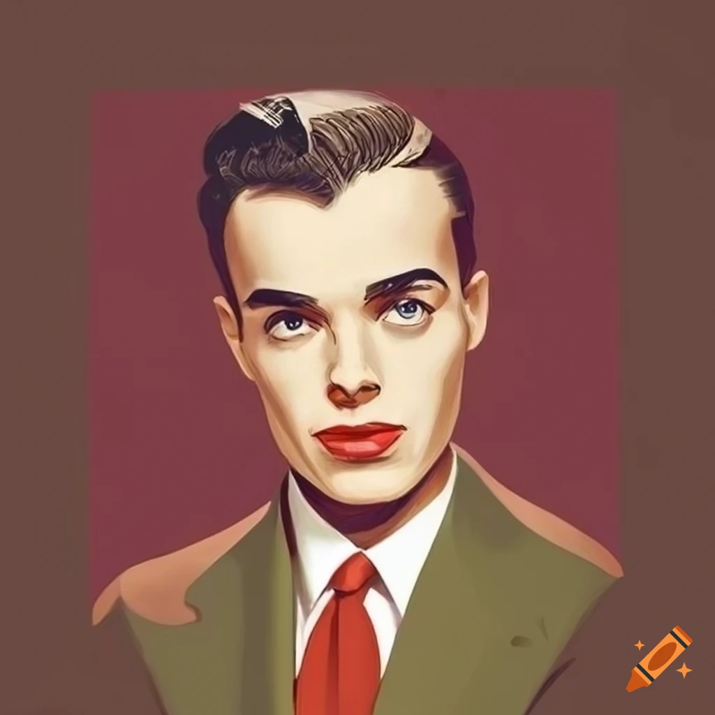 Retro artwork of a stylish 1950s businessman on Craiyon