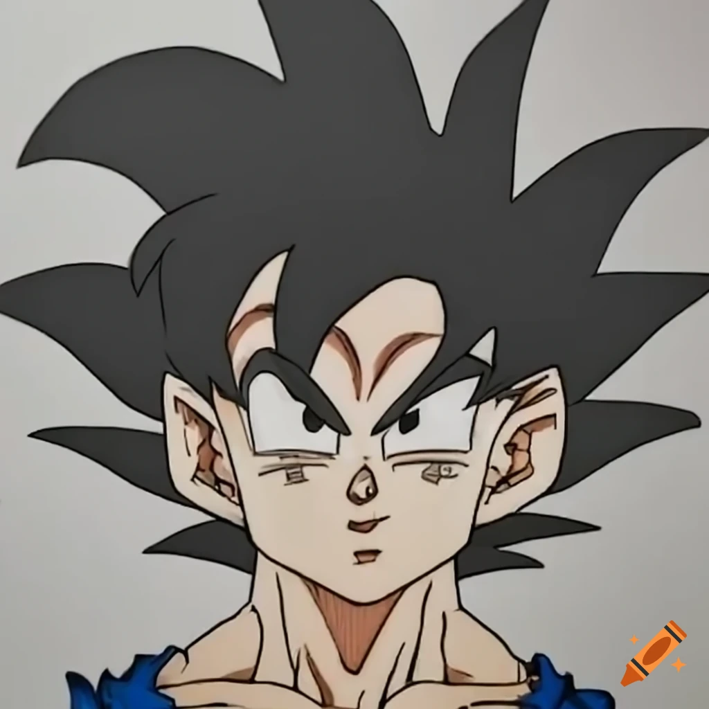 Close-up of goku's face