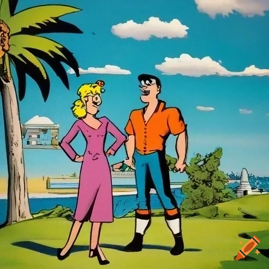 Archie Comics style recreation of A Sunday Afternoon on the Island of ...