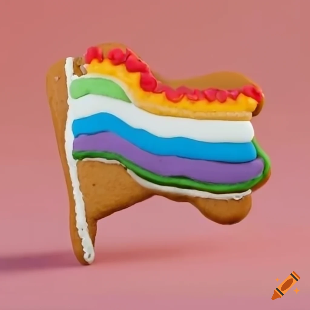 Gingerbread With Pride Flag On Craiyon