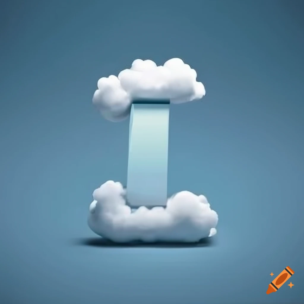 Cloud shaped like number 1