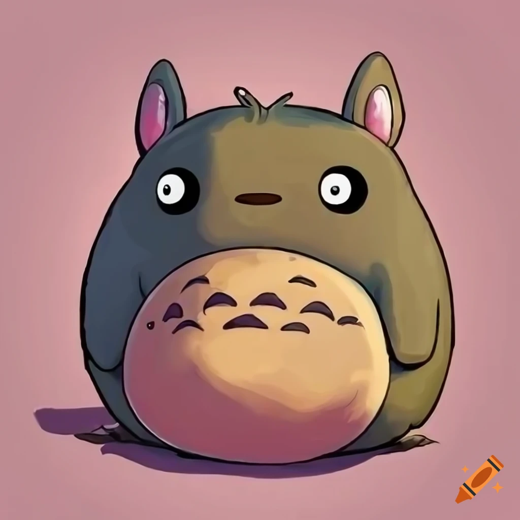 Cute chubby character with ghibli features on Craiyon
