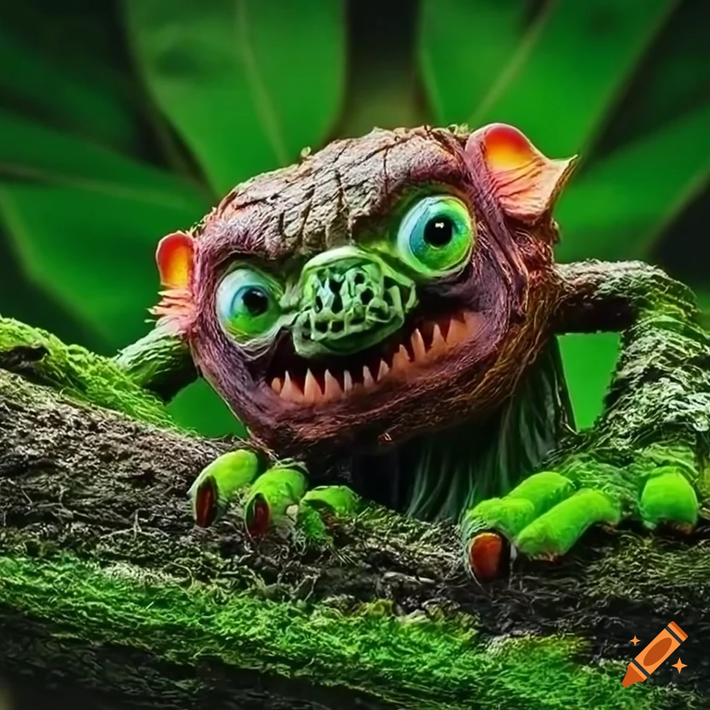 Hyper-realistic sculpture of a Tree Monster on Craiyon