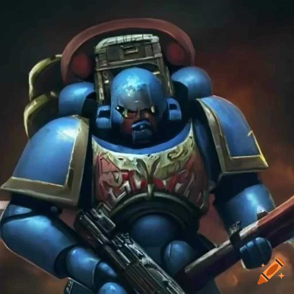 Warhammer raven space marine color reference concept art on Craiyon