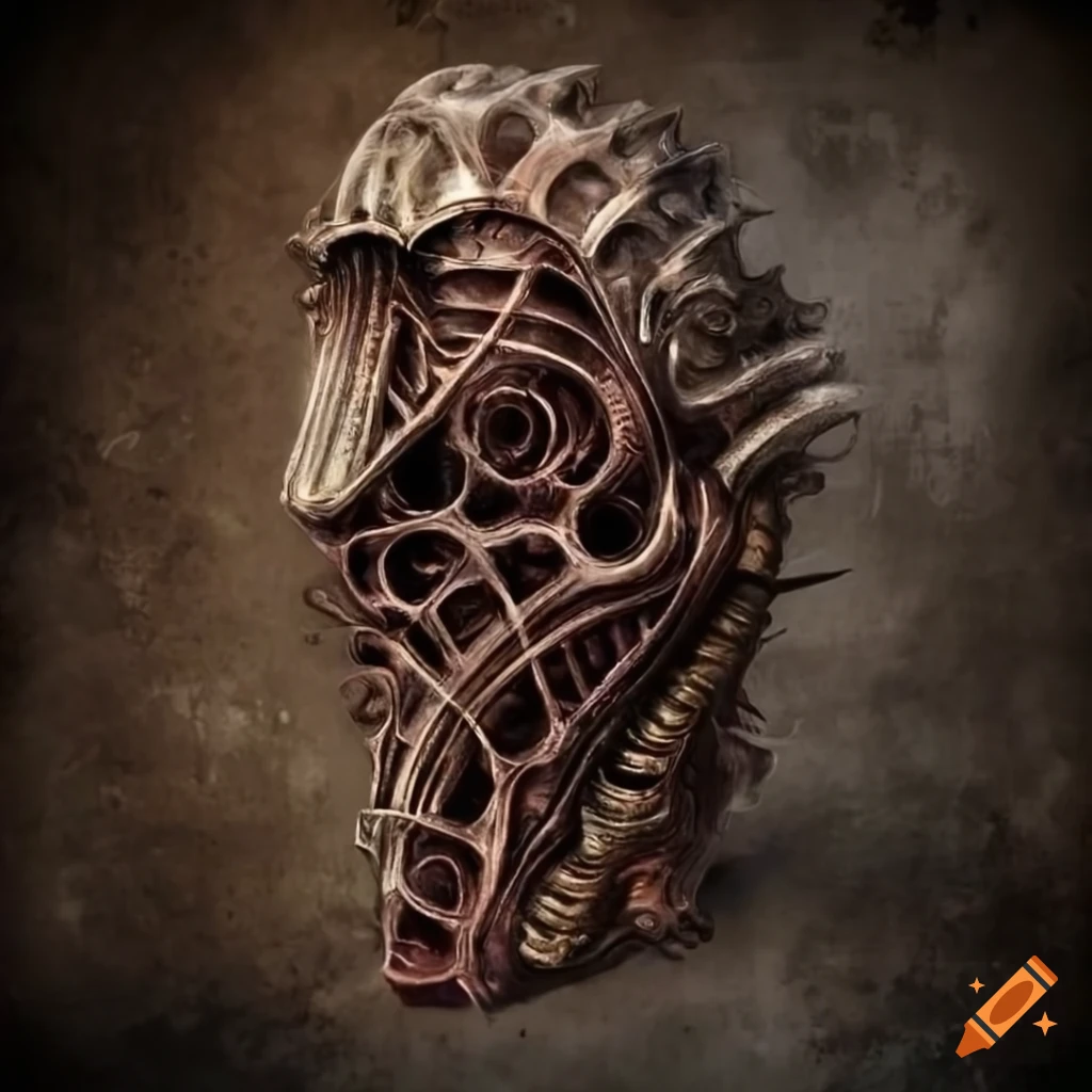 Highly detailed biomechanical monster in hr giger style on Craiyon