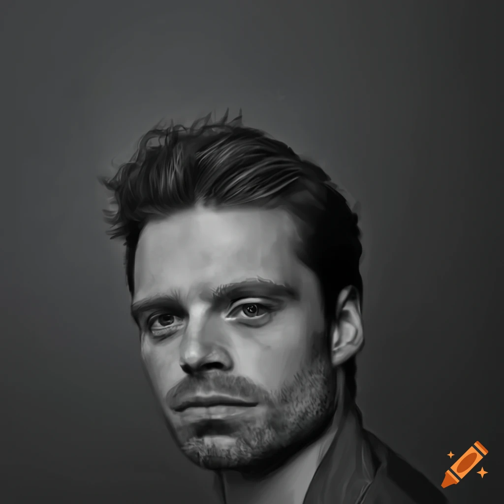 Side view of sebastian stan on Craiyon