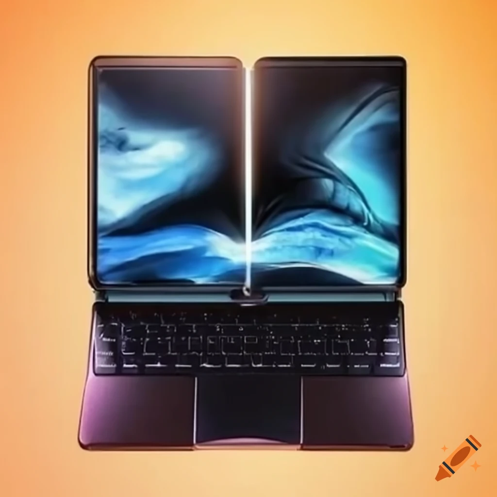 Foldable laptop for ultimate portability on Craiyon