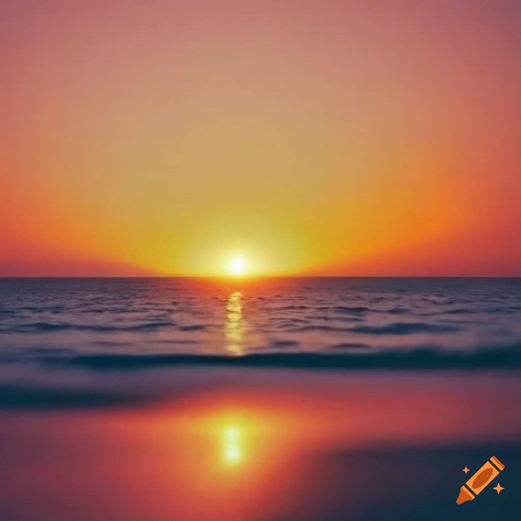 Japanese cherry trees serenity with a mountain lake at sunset in ultra ...