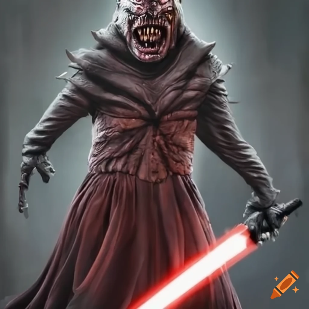Image of a fierce monster in sith costume on Craiyon