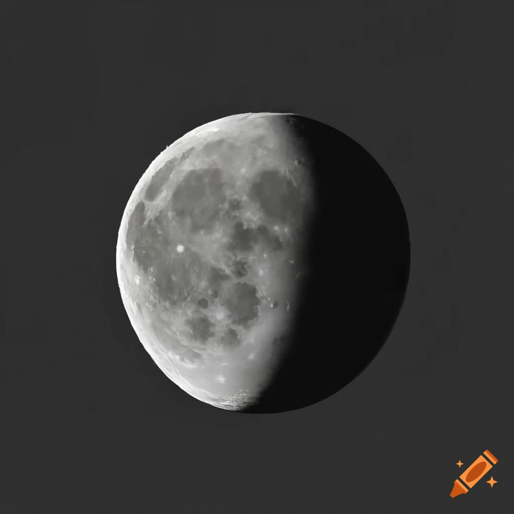 Photo realistic depiction of the moon