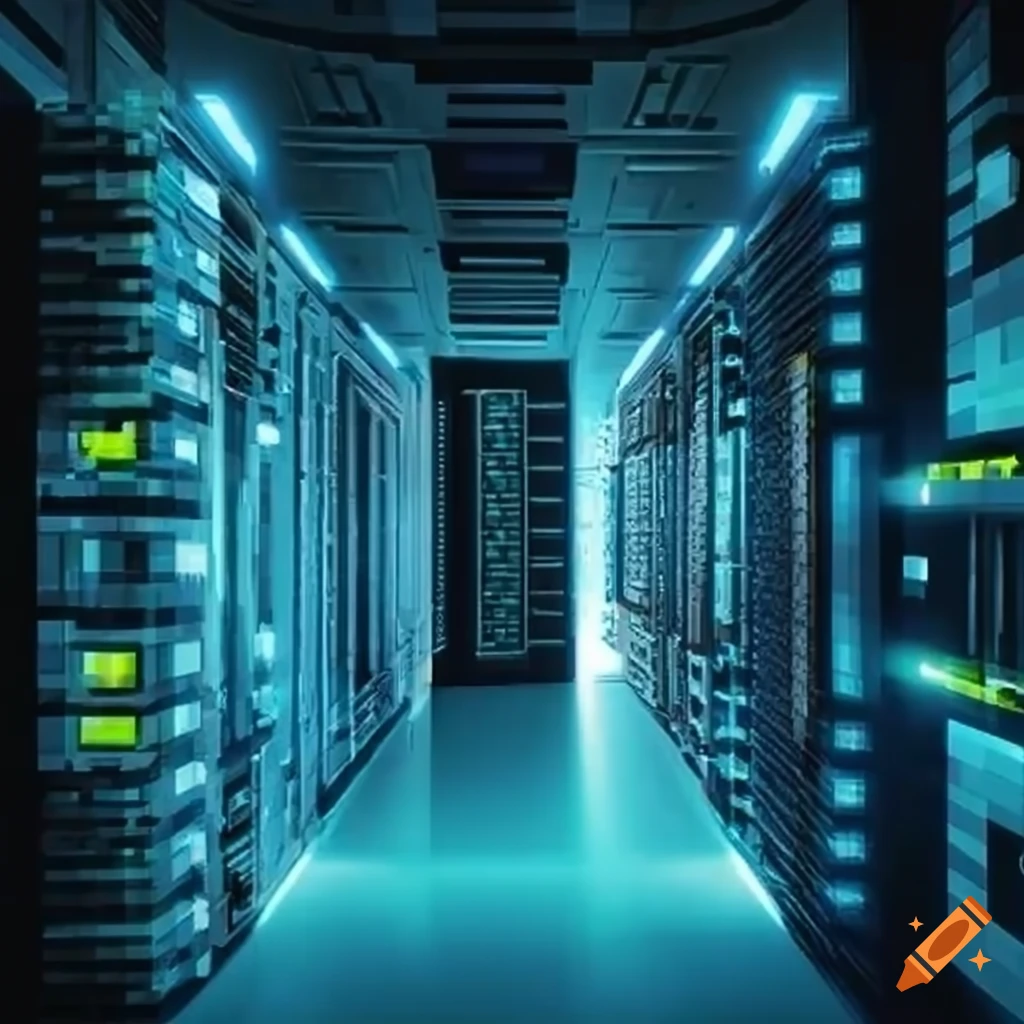 Command Block powered Servers On Craiyon