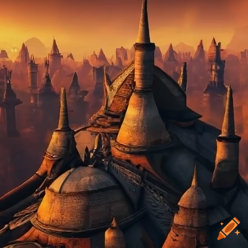 Magical fantasy city with Italian-style roofs on Craiyon