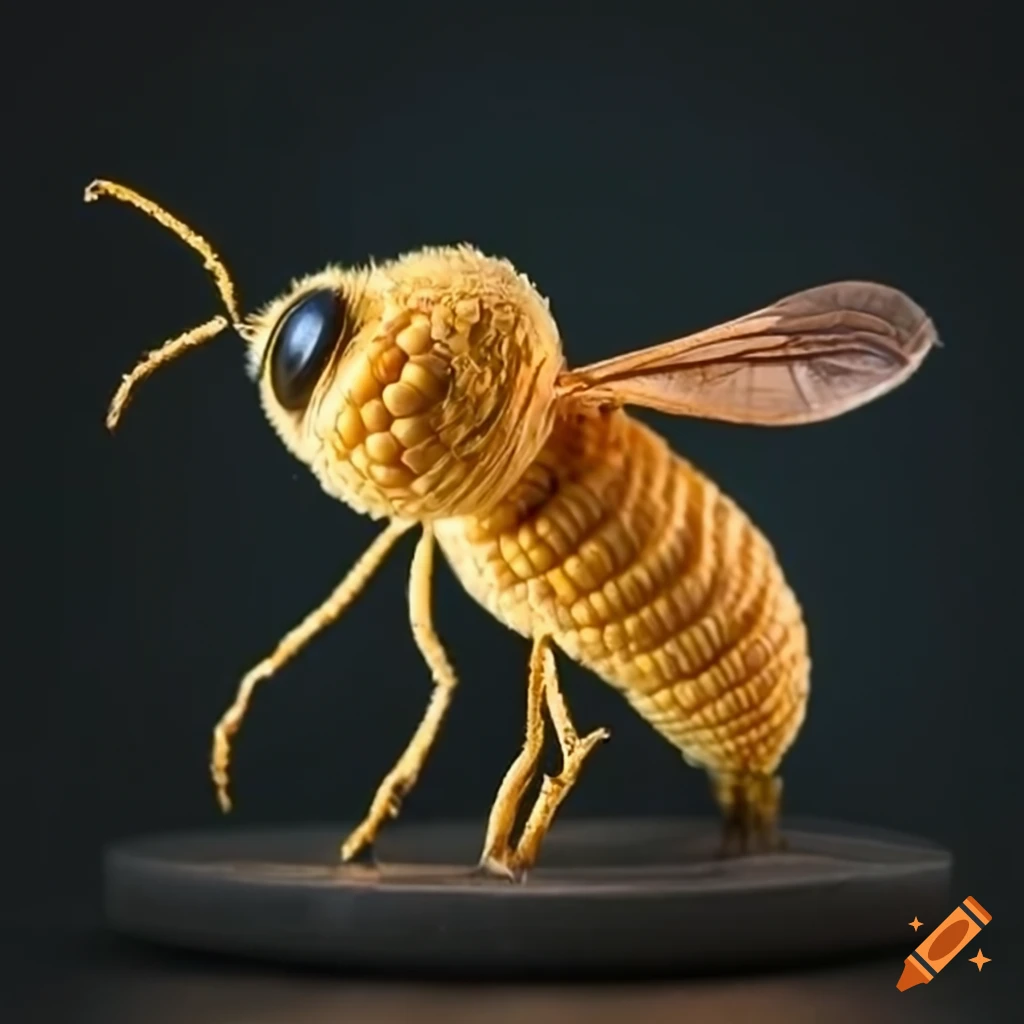Corn bee sculpture on Craiyon