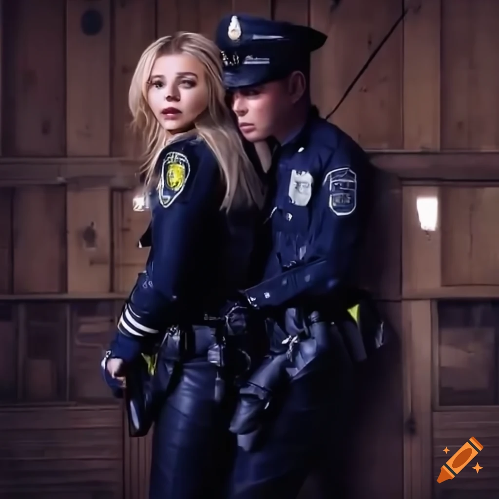 Hyperrealistic photograph of two policewomen hugging on Craiyon