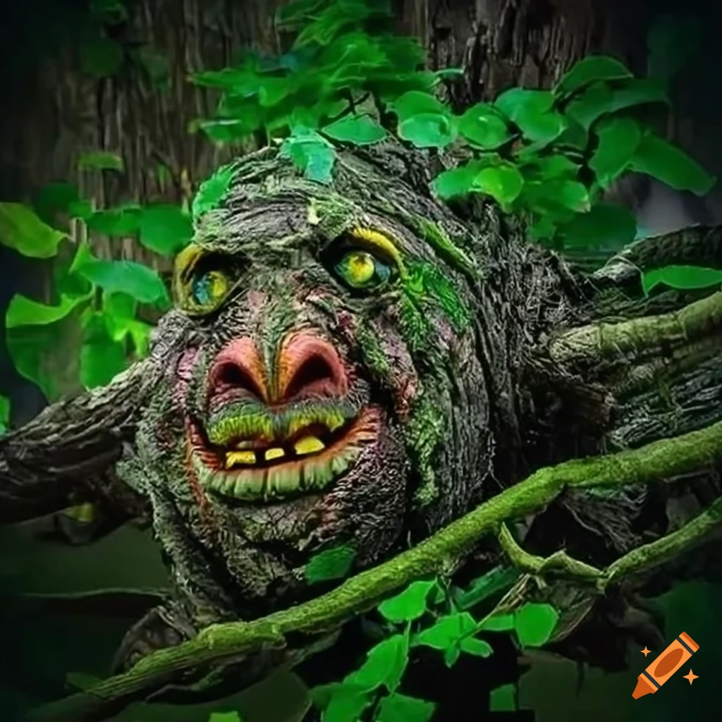 Photograph of a tree bark sculpture on Craiyon