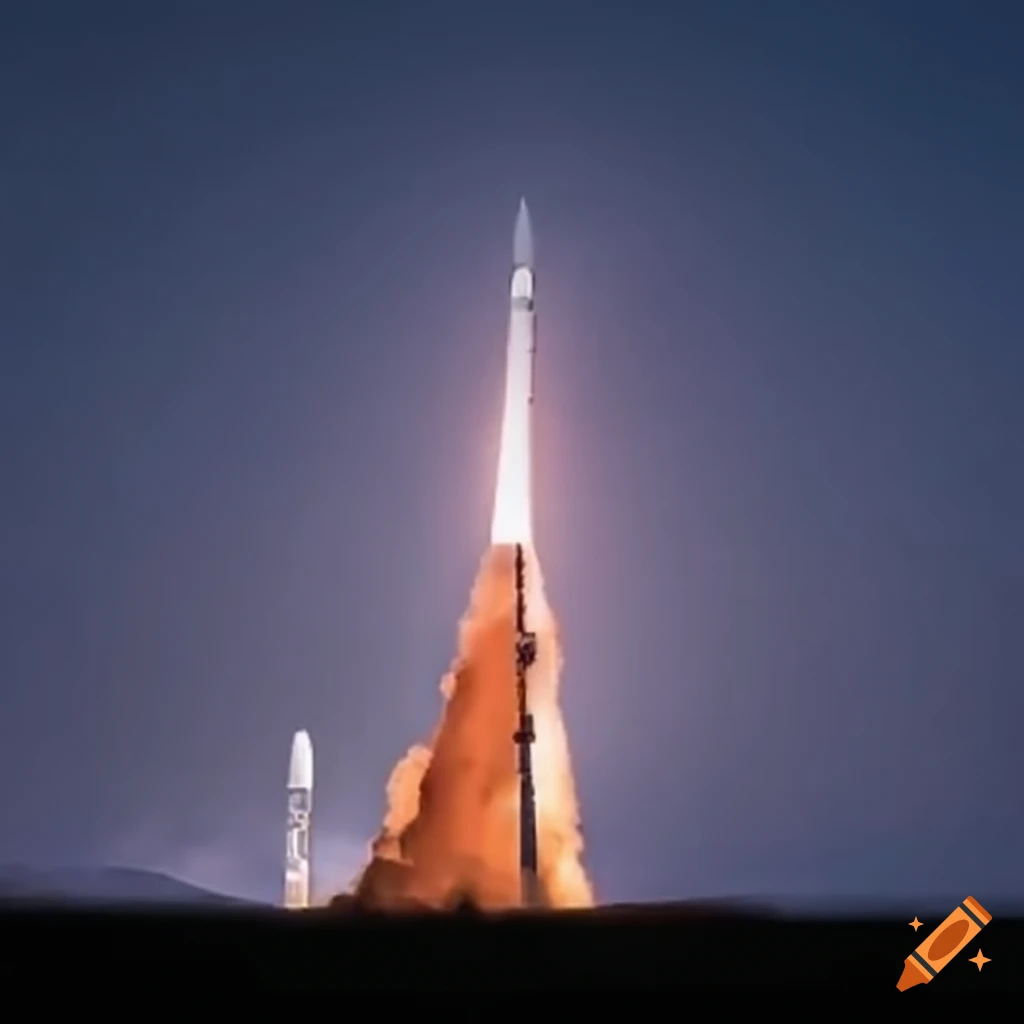 Rocket launch on Craiyon